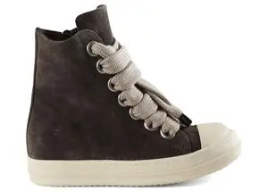 Rick Owens Jumbo Lace High Top Sneakers - Grease/milk