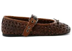 Miu Miu Woven Ballerina Flat