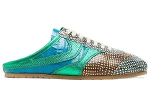 Dries Van Noten Snake Calf Print Leather Shoe - Jade