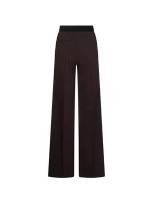 Agnona Pressed-crease Wide-leg Trousers - Brown