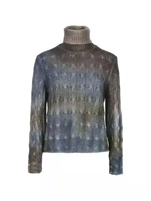 Avant Toi Cable-knit Roll-neck Sweater - Blue