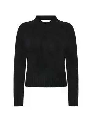 EMERSON RENALDI Ribbed-knit Raglan-sleeve Sweater - Black