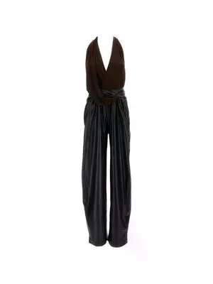 Andamane Astral Draped-waist Jumpsuit - Brown