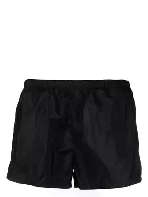 Prada Logo Patch Swim Shorts - Black
