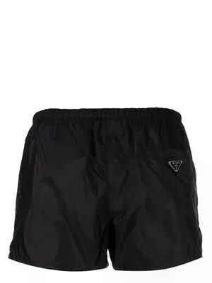 Prada Logo Patch Swim Shorts