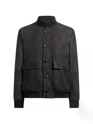Etro Arnica Paisley-print Suede Bomber Jacket