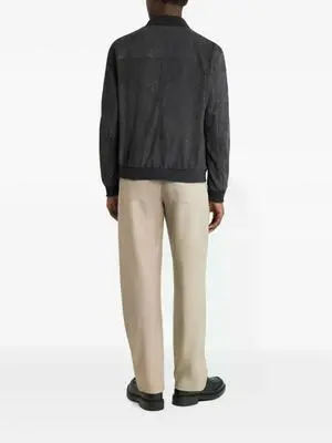 Etro Arnica Paisley-print Suede Bomber Jacket