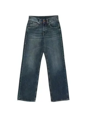 6397 Faded-effect Straight-leg Jeans - Blue