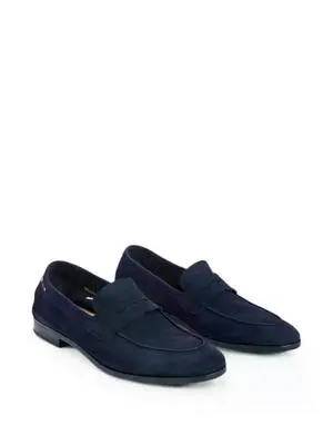 Paul Smith Murano Suede Penny-slot Loafers - Blue
