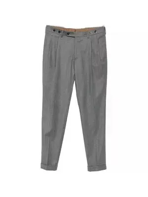 BERWICH Pleated Wool Trousers - Grey