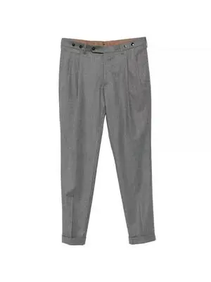 BERWICH Pleated Wool Trousers - Grey