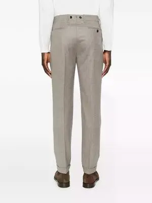 BERWICH Pleated Wool Trousers - Neutrals