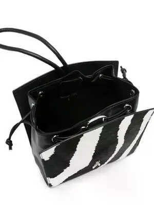 Patrizia Pepe Zebra-print Leather Clutch Bag