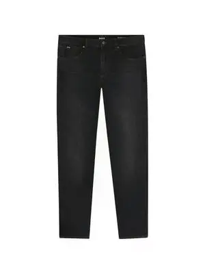 BOSS Maine Faded-effect Straight Jeans - Black