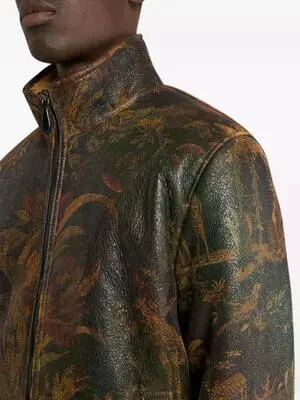 Etro Animal-print Shearling-lined Jacket