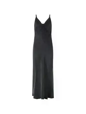 Pinko V-neck Slip Maxi Dress - Grey