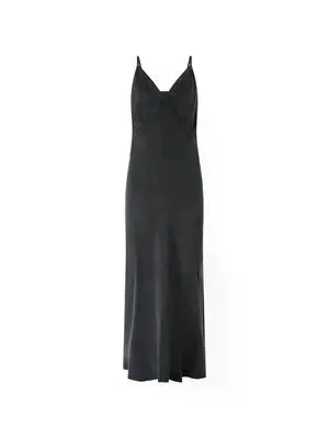 Pinko V-neck Slip Maxi Dress - Grey