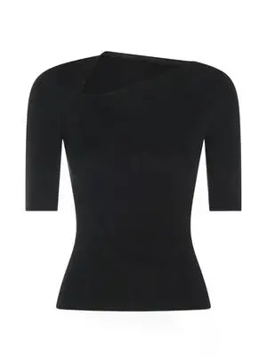MAISON MARGIELA Cotton Ribbed Cut-out T-shirt