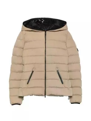 Moncler Herbes Padded Jacket With Hood - Neutrals