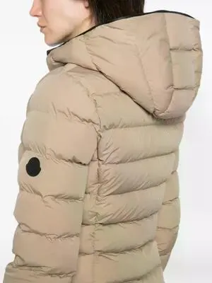 Moncler Herbes Padded Jacket With Hood - Neutrals
