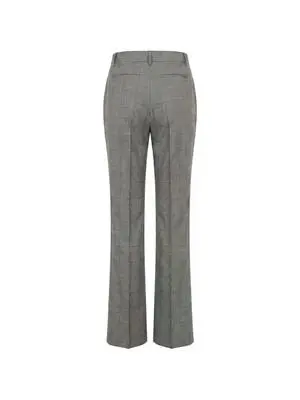 Sportmax Check-pattern Wool Trousers