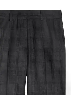 BLAZÉ MILANO Check-pattern Pressed Crease Trousers - Grey