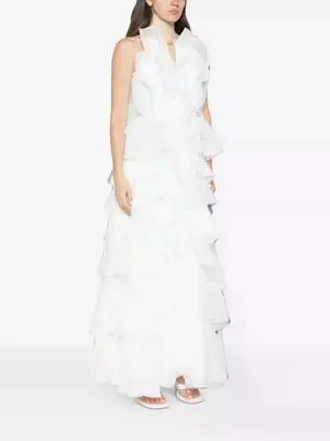 Aje Cleo Ruffled Gown Maxi Dress