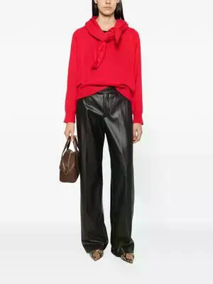 BERWICH Faux-leather Wide-leg Trousers