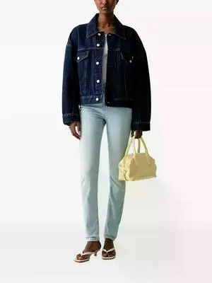 Guess Crystal-embellished Logo-patch Jeans
