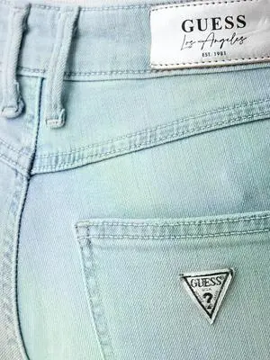 Guess Crystal-embellished Logo-patch Jeans