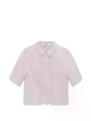 FRAME Paisley Eyelet Shirt - Pink