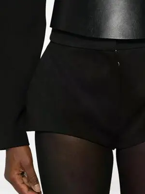 VESTIAIRE D'UN OISEAU LIBRE High-waisted Structured Shorts With Mesh Panels