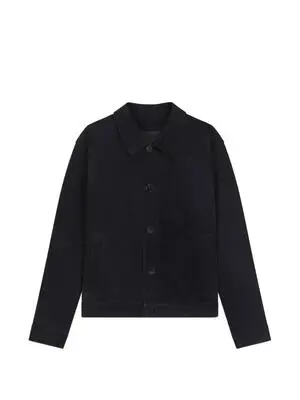 Hugo Ligor Suede Jacket With Stitched Breast Pocket Detail