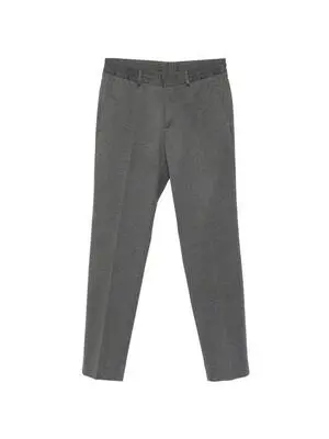 Karl Lagerfeld Melange Textured Finish Pressed Crease Trousers