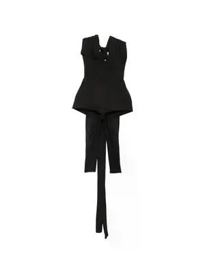 VESTIAIRE D'UN OISEAU LIBRE Sleeveless Zip-fastening Jumpsuit With Draped Scarf Detail