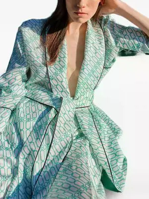 Victoria Beckham Cecilia Portofino Print Trousers