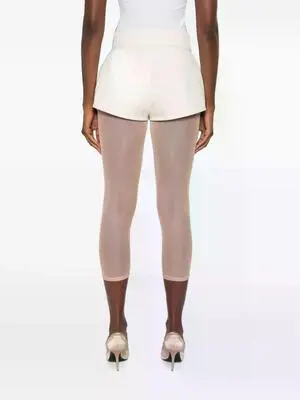 VESTIAIRE D'UN OISEAU LIBRE High-rise Structured Shorts With Mesh Panels