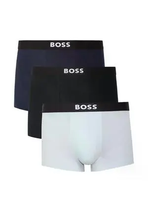 BOSS Logo-waistband Boxer Briefs - Blue