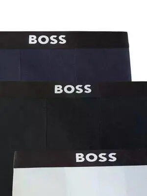 BOSS Logo-waistband Boxer Briefs - Blue