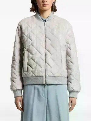 Peserico Quilted Corduroy Bomber Jacket