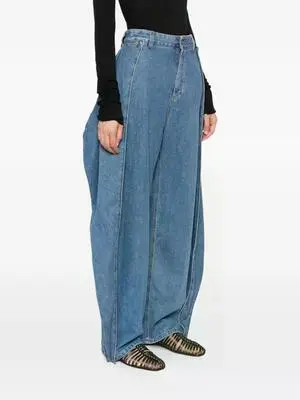 Loewe Contrast-trimmed Wide-leg Jeans