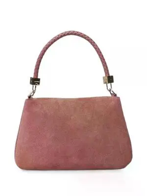 COCCINELLE Tiggy Suede Braided-handle Tote Bag - Pink