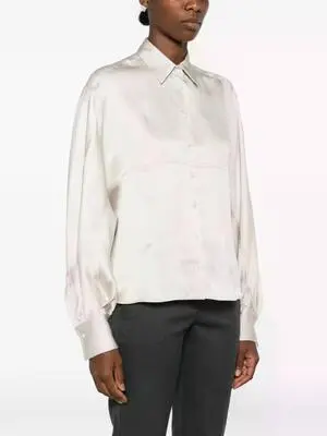 Brunello Cucinelli Batwing-sleeve Silk Shirt