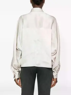 Brunello Cucinelli Batwing-sleeve Silk Shirt