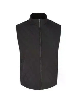 Agnona Quilted High-neck Gilet - Black