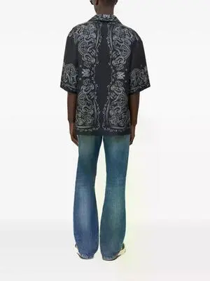 Amiri Bandana Paint Oversized Bowling Shirt