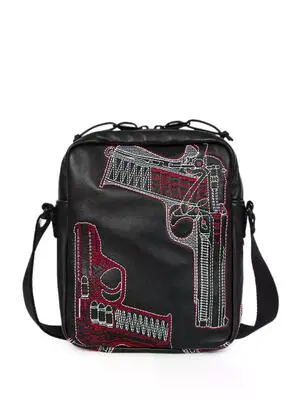 Supreme Embroidered Leather Messenger Bag