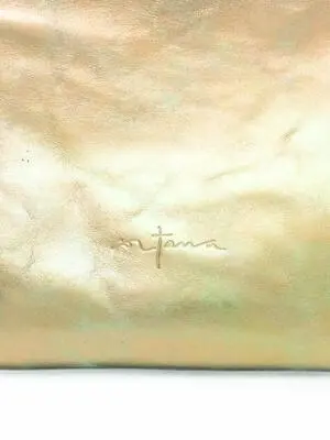 CORTANA Metallic-effect Foldover Clutch Bag