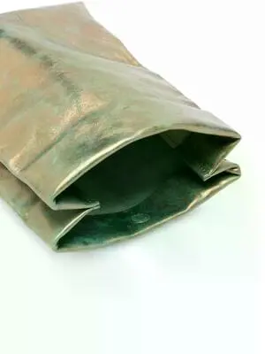 CORTANA Metallic-effect Foldover Clutch Bag