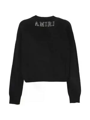 Amiri Logo Embroidered Merino Wool Sweater